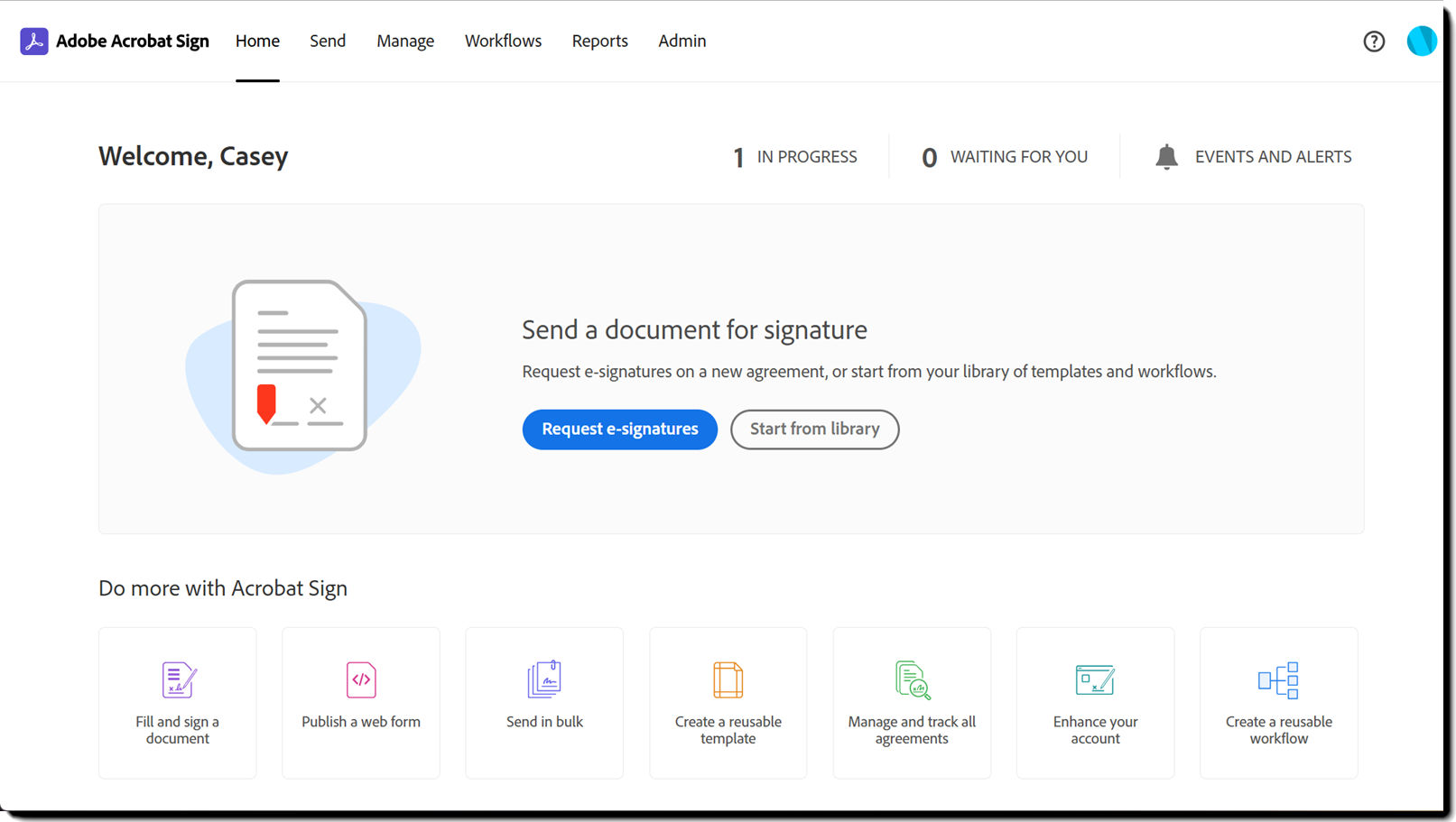 Overview of the Home page